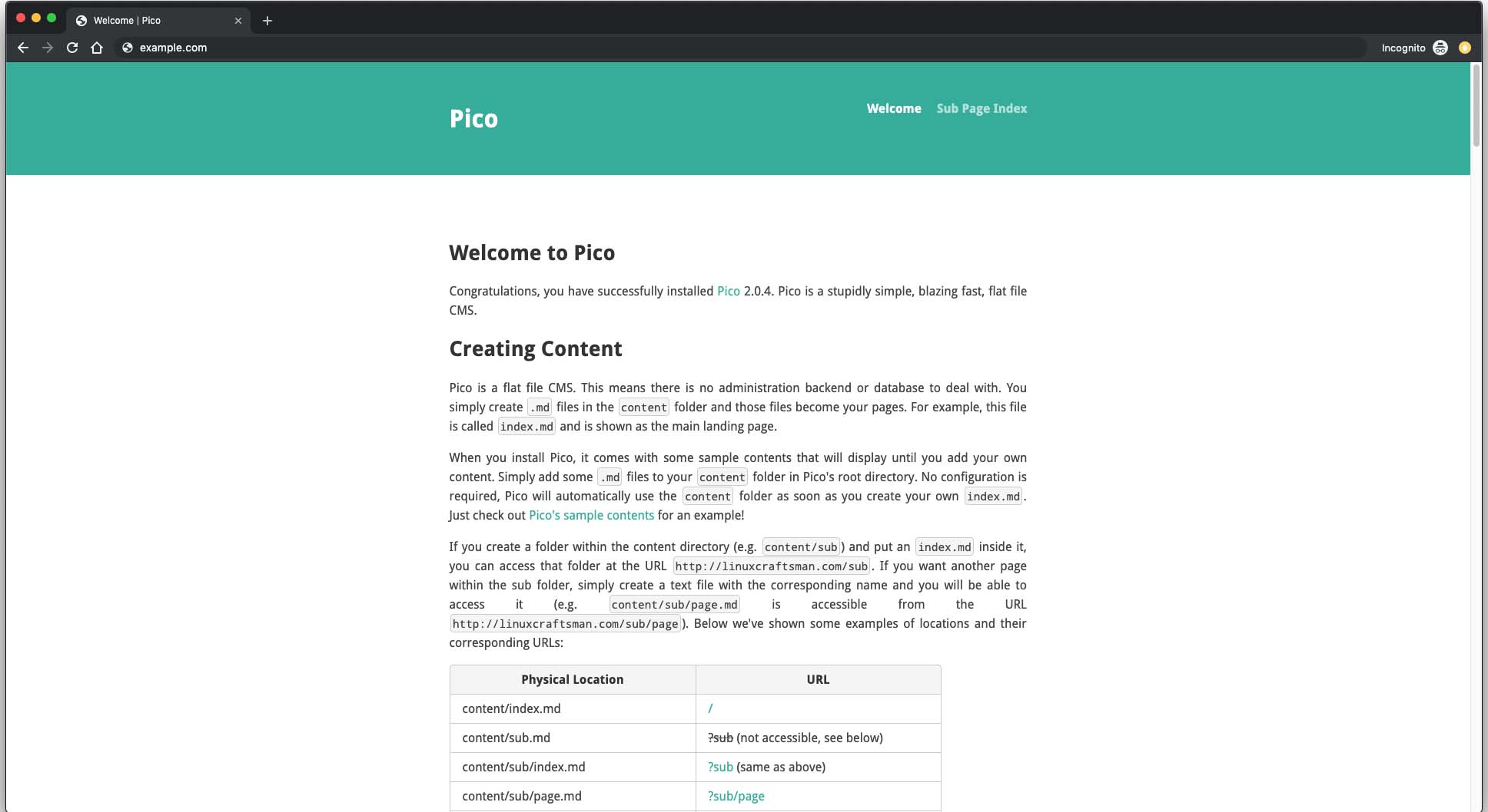 Cara Install dan Konfigurasi Pico CMS di Nginx Debian 10 - Linuxid